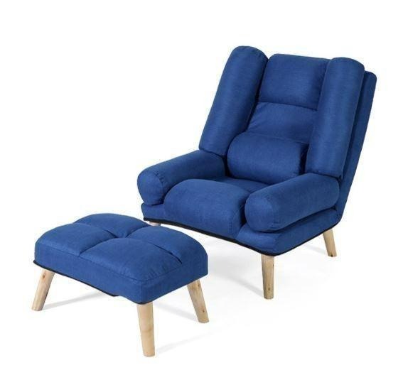 Recliner Sofa Chair + Leg Rest (Available in 3 Colors), Furniture ...