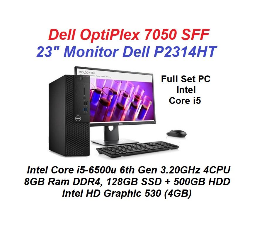 Refurbish Full Set PC Dell OptiPlex 7050 Sff with 23" Full HD LED ...