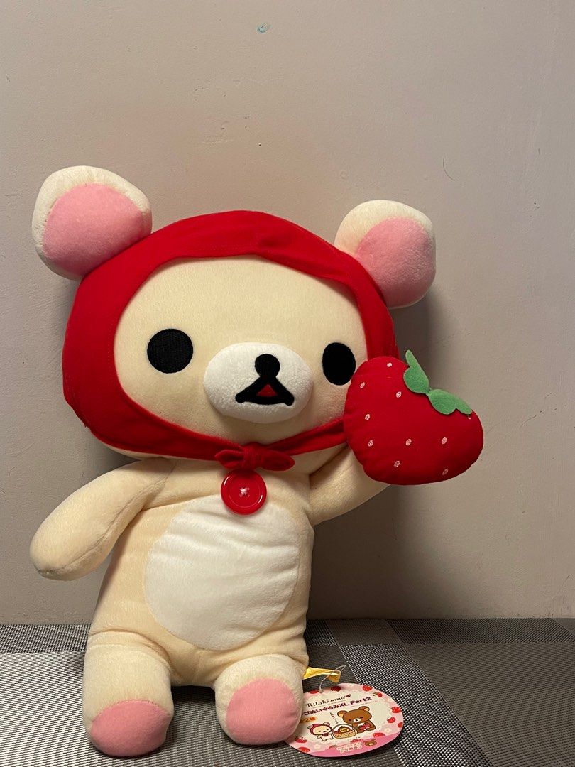 Rilakkuma and Korilakkuma Plushies (Strawberry Set), Hobbies & Toys ...