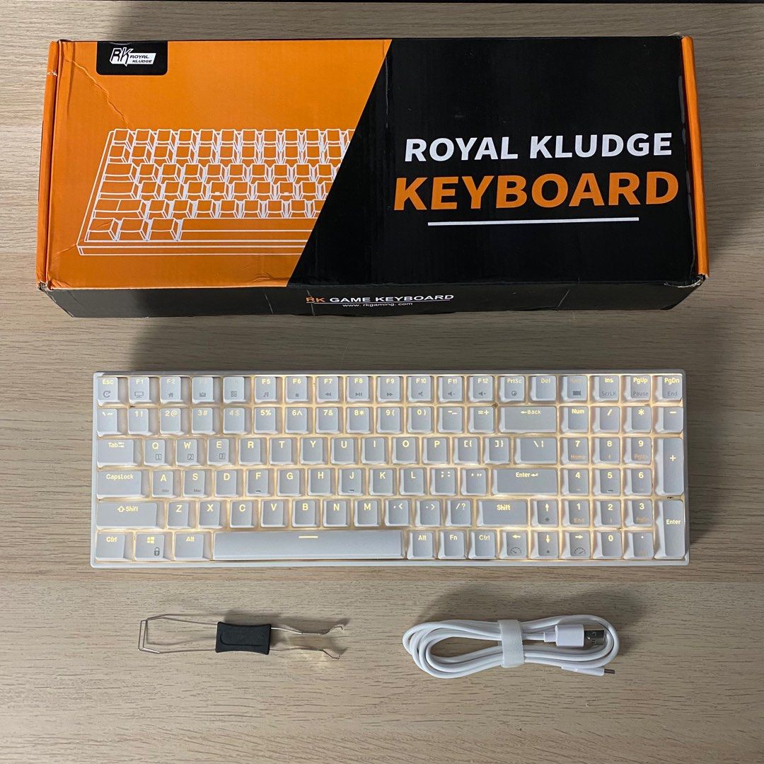 Royal Kludge Mechanical Keyboard (RK100-B) Red Switch, Hot-Swappable ...