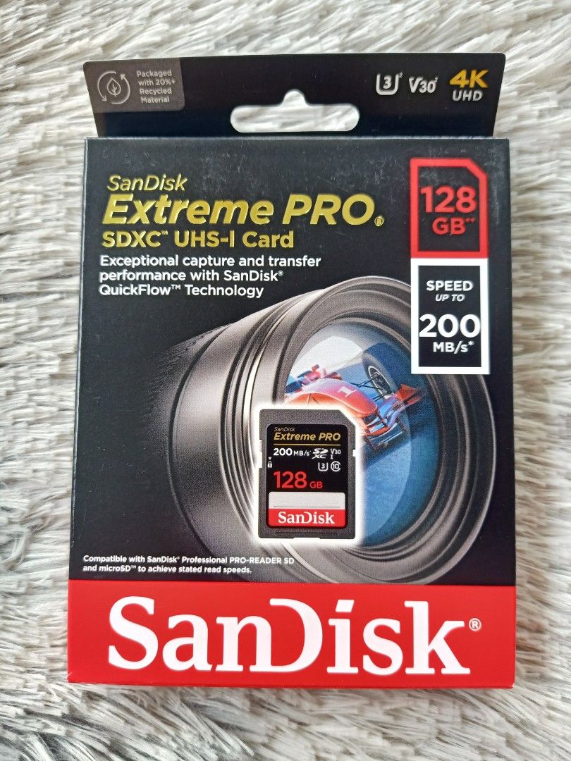 SD Card Sandisk Extreme Pro 128gb, Mobile Phones & Gadgets, Mobile & Gadget Accessories, Memory ...