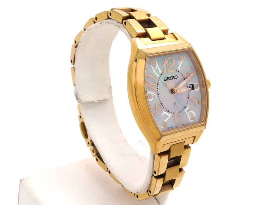 SEIKO Seiko Lucia V137-OCEO White Shell Dial GP/SS [205], Women's ...