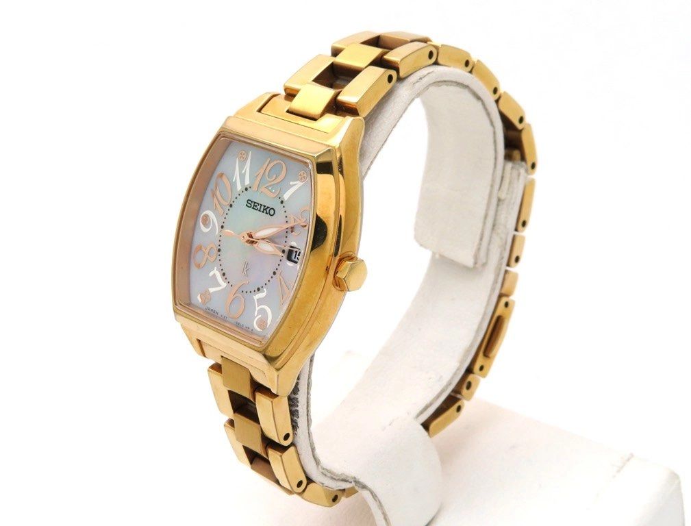 SEIKO Seiko Lucia V137-OCEO White Shell Dial GP/SS [205], Women's ...