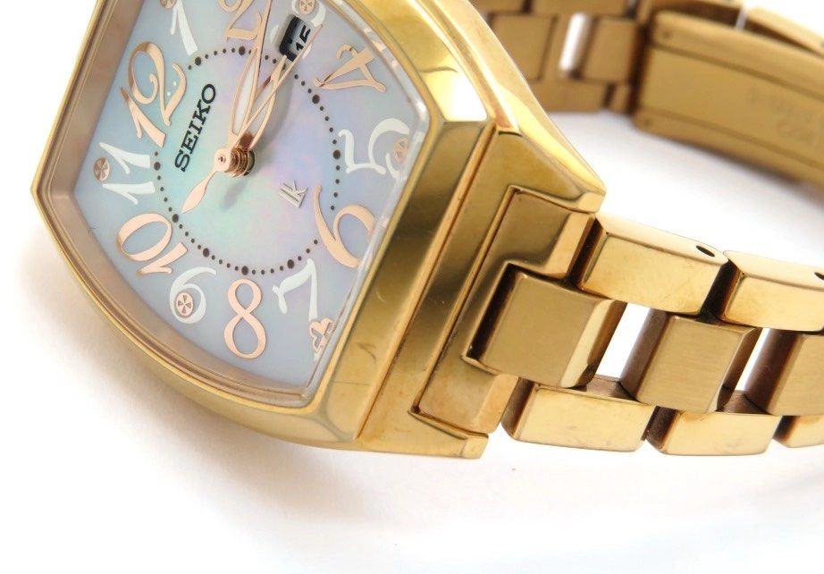 SEIKO Seiko Lucia V137-OCEO White Shell Dial GP/SS [205], Women's ...