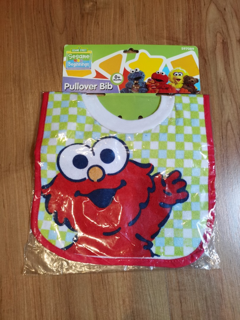 Sesame Street Beginnings Soft Cotton Blend Pullover Bib nice and easy ...