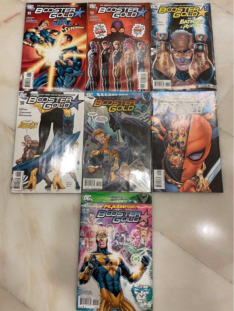 Set of 7 DC Comics Booster Gold issues 8,10,11,12,21,22,45, Hobbies ...