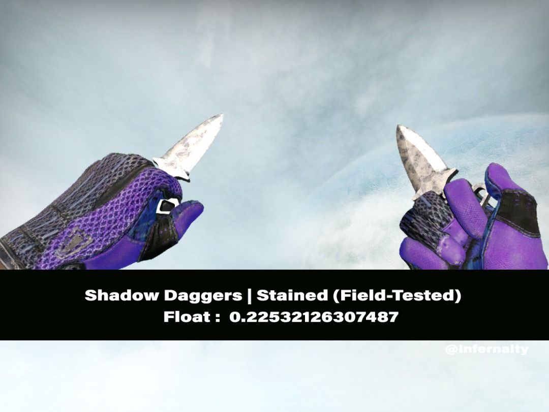Shadow Daggers Stained FT CSGO SKINS KNIVES, Video Gaming, Gaming ...