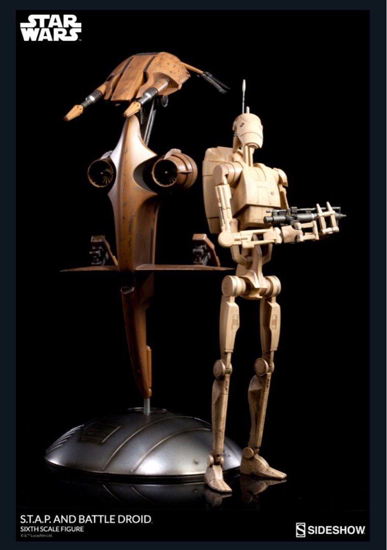 Sideshow 1/6 scale S.T.A.P. AND BATTLE DROID, Hobbies & Toys, Toys ...