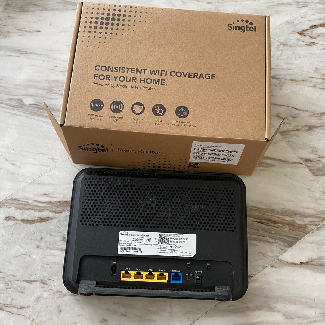 Singtel Mesh Router, Computers & Tech, Office & Business Technology on ...