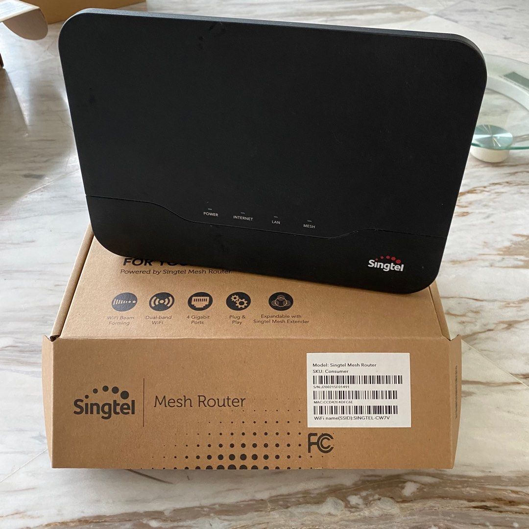 Singtel Mesh Router, Computers & Tech, Office & Business Technology on ...