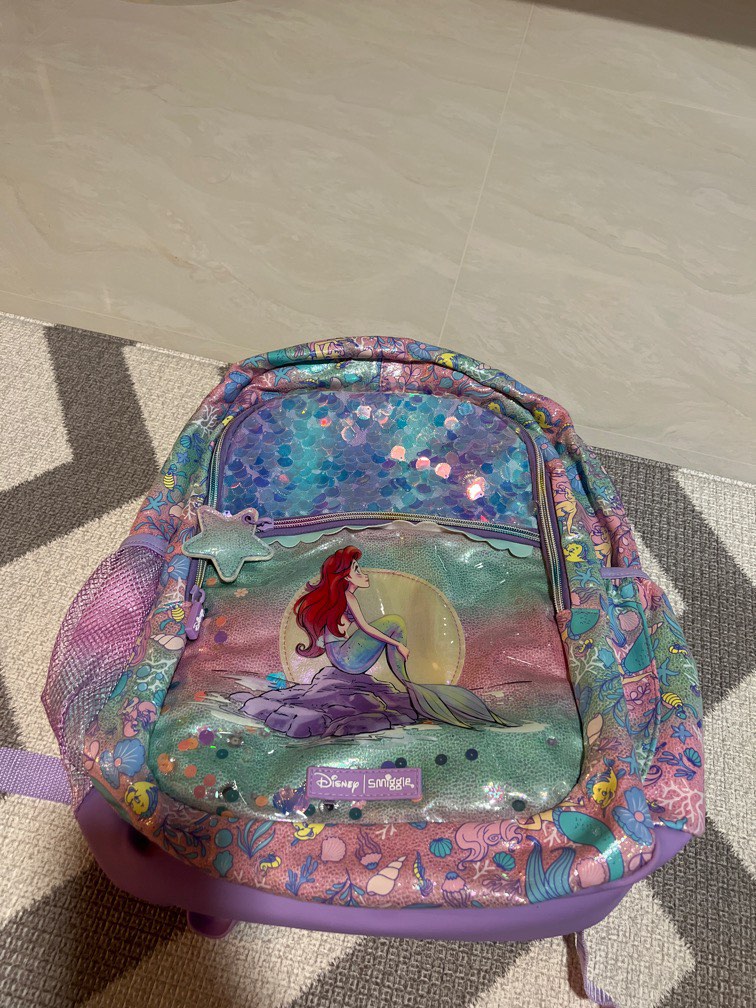 Smiggle Backpack Mermaid Ariel, Women's Fashion, Bags & Wallets ...