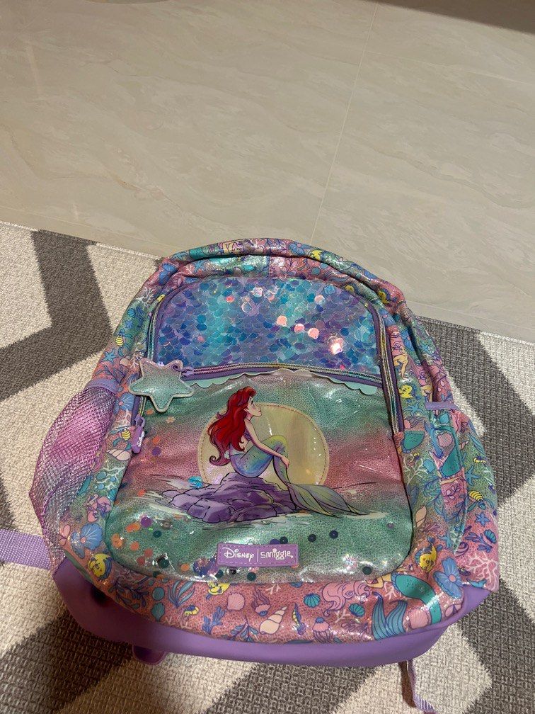 Smiggle Backpack Mermaid Ariel, Women's Fashion, Bags & Wallets ...