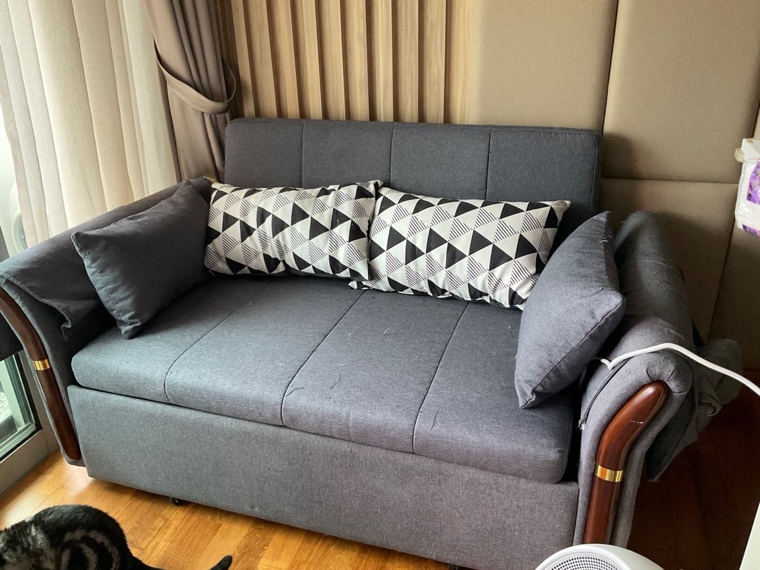 Sofa bed - pre loved, Furniture & Home Living, Furniture, Sofas on Carousell