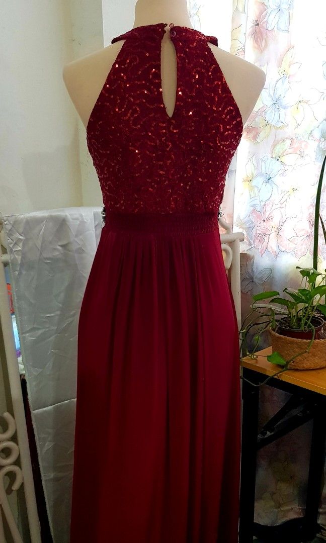 Sparkly Red Long gown, Women's Fashion, Dresses & Sets, Evening dresses ...
