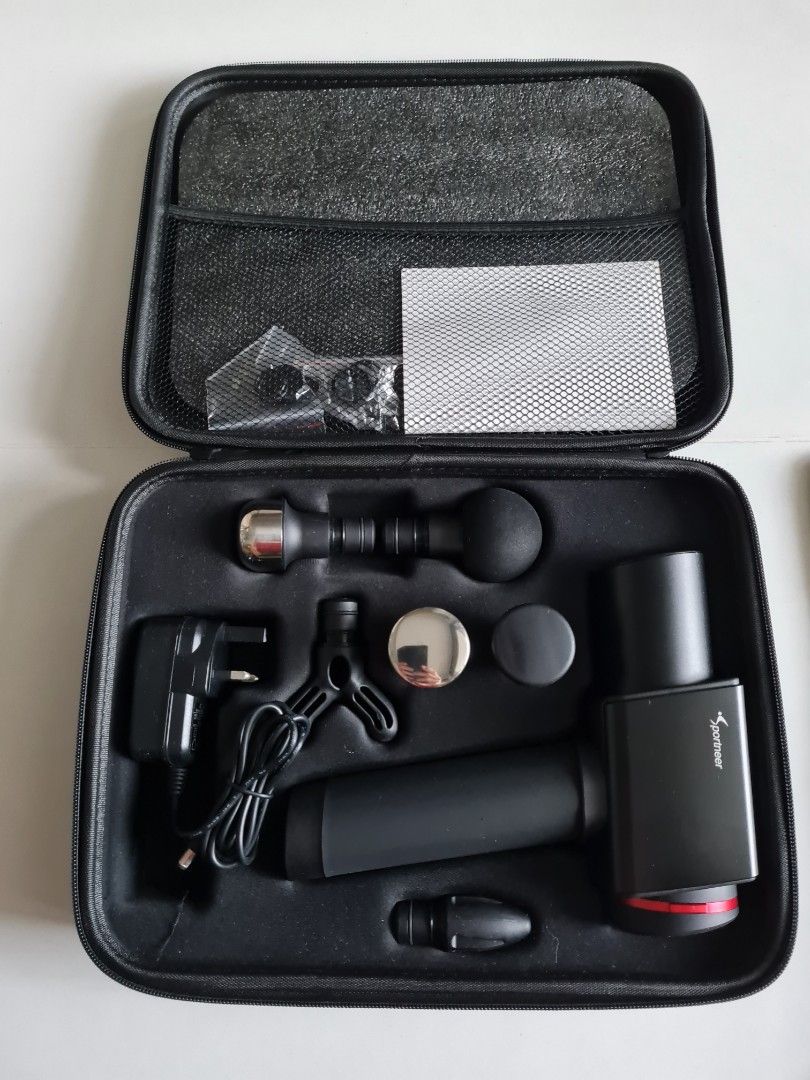 Sportneer massage gun, Health & Nutrition, Massage Devices on Carousell
