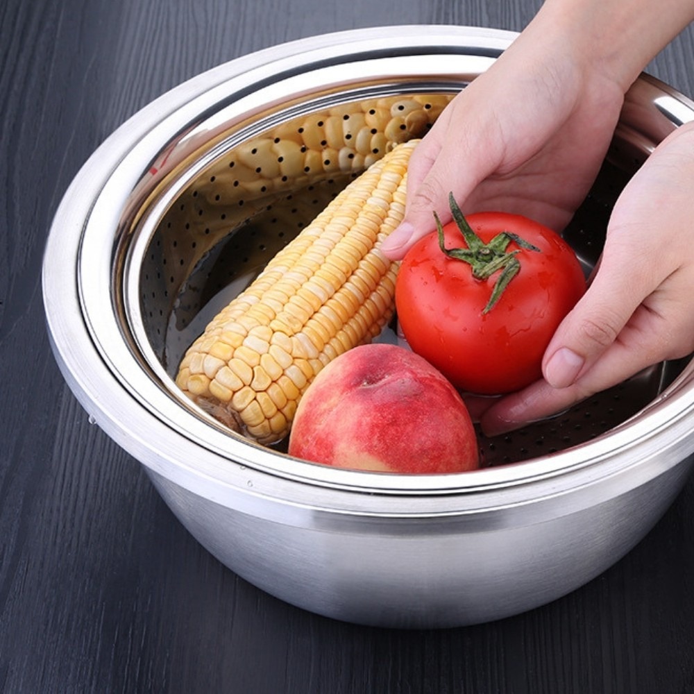 Stainless Steel Kitchen Strainer & Washing Bowl / Washing Drainer ...