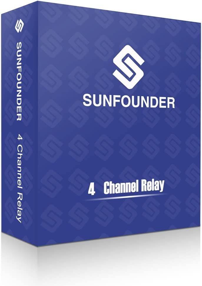 SUNFOUNDER 4 Channel 5V Relay Module compatible with Arduino R3 MEGA ...