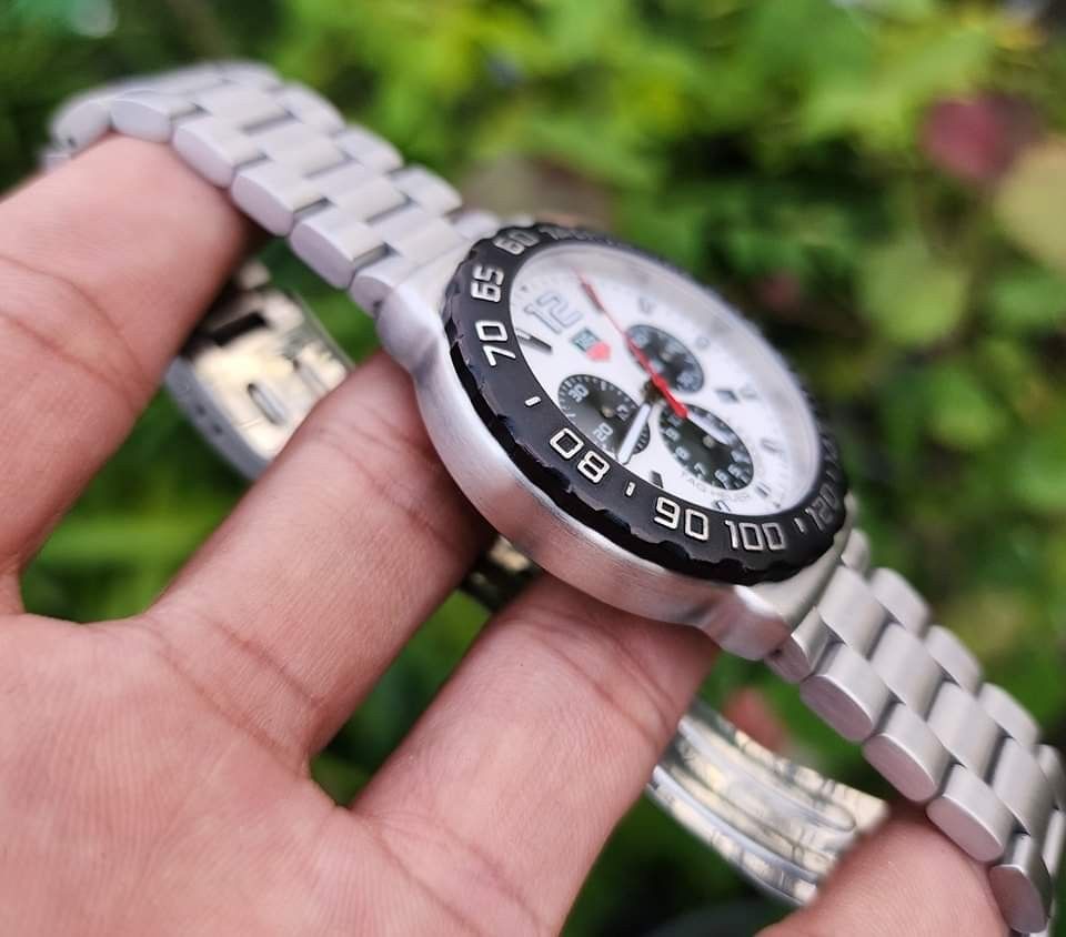 Tag Heuer F1 Chronograph Panda - White Dial, Luxury, Watches on Carousell