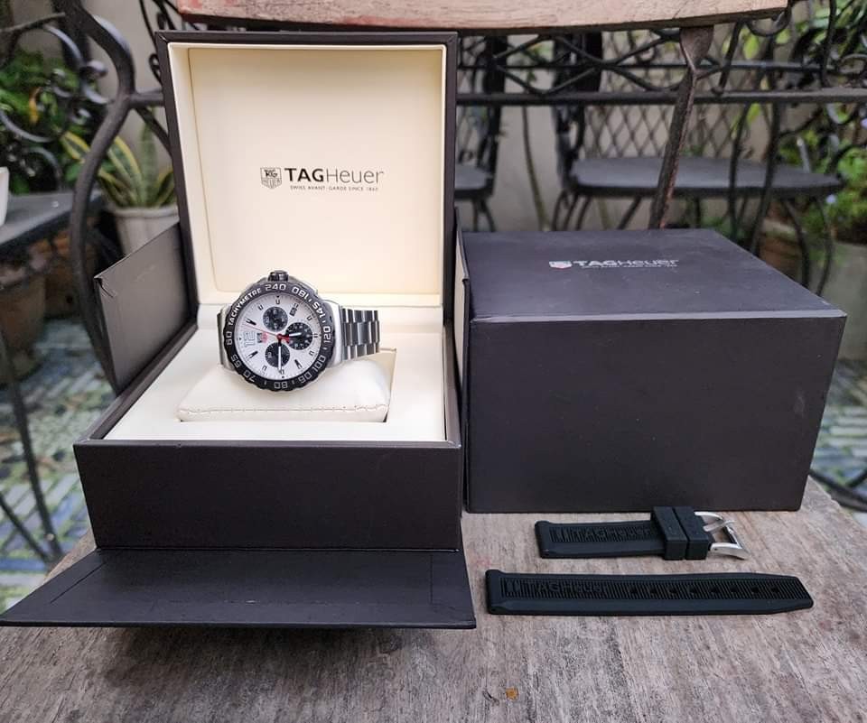 Tag Heuer F1 Chronograph Panda - White Dial, Luxury, Watches on Carousell