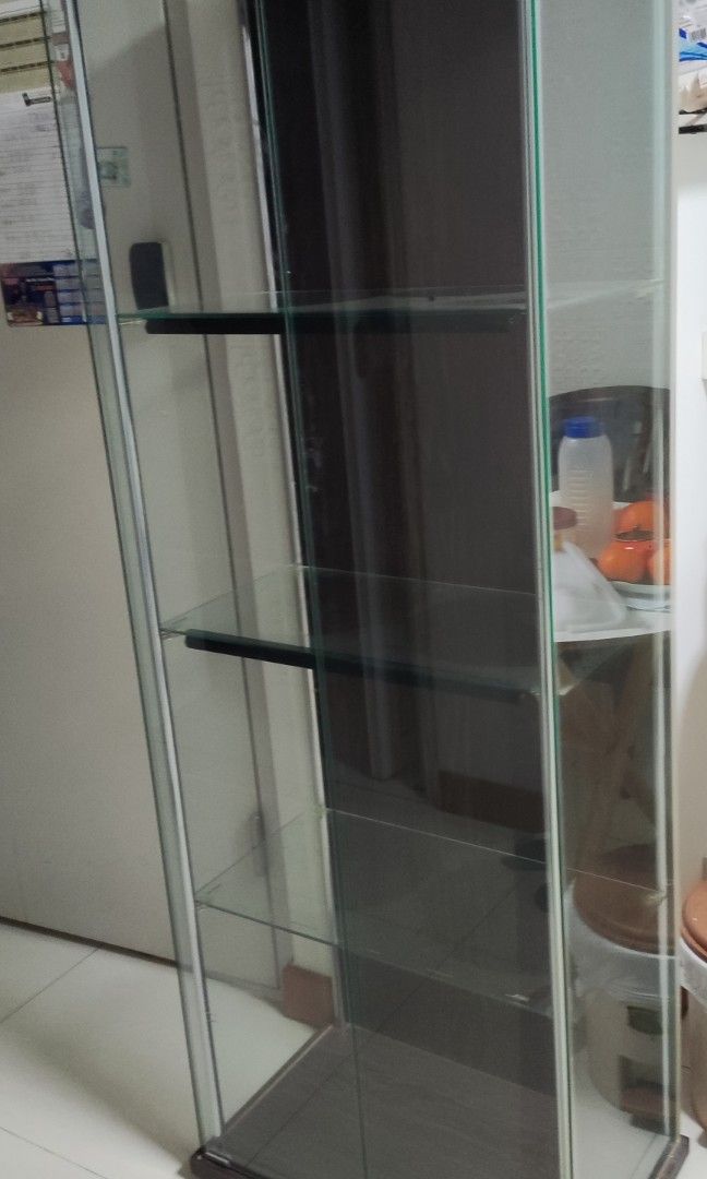 Tampered glass cabinet, Furniture & Home Living, Furniture, Shelves ...