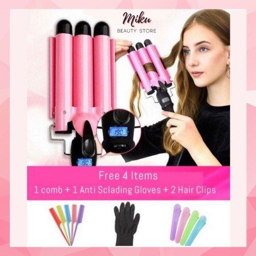 Triple Barrel Hair Curler, Beauty & Personal Care, Hair on Carousell