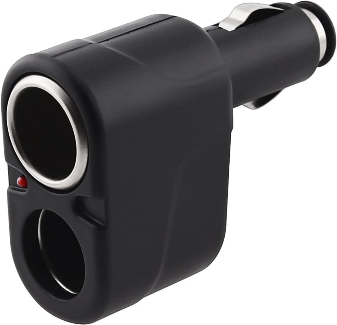 Two-Way(2 in 1) 12V DC Car Charger Cigar Cigarette Lighter Double Power ...