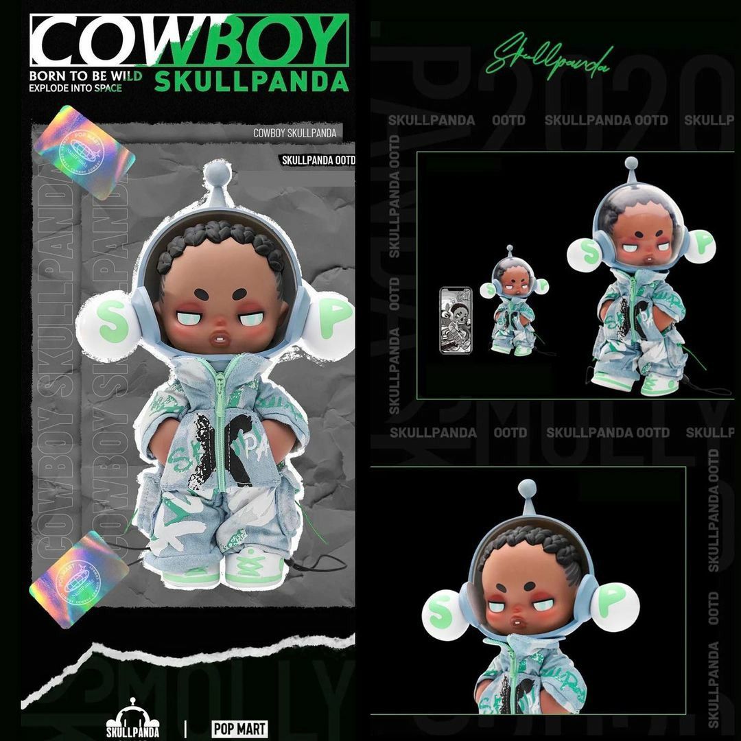 [ULTRA RARE POPMART] POPMART SKULLPANDA COWBOY SERIES 18.5 LIMITED ...