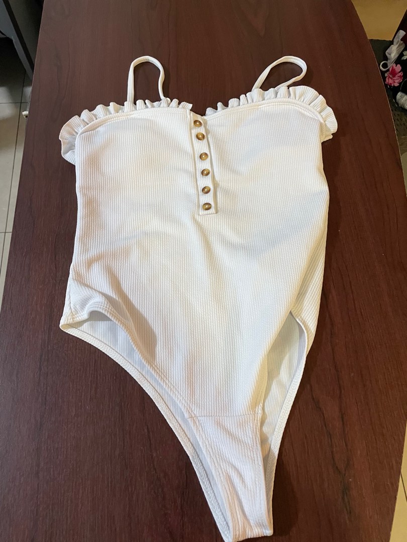 White One Piece Bikini, Women's Fashion, Swimwear, Bikinis & Swimsuits ...