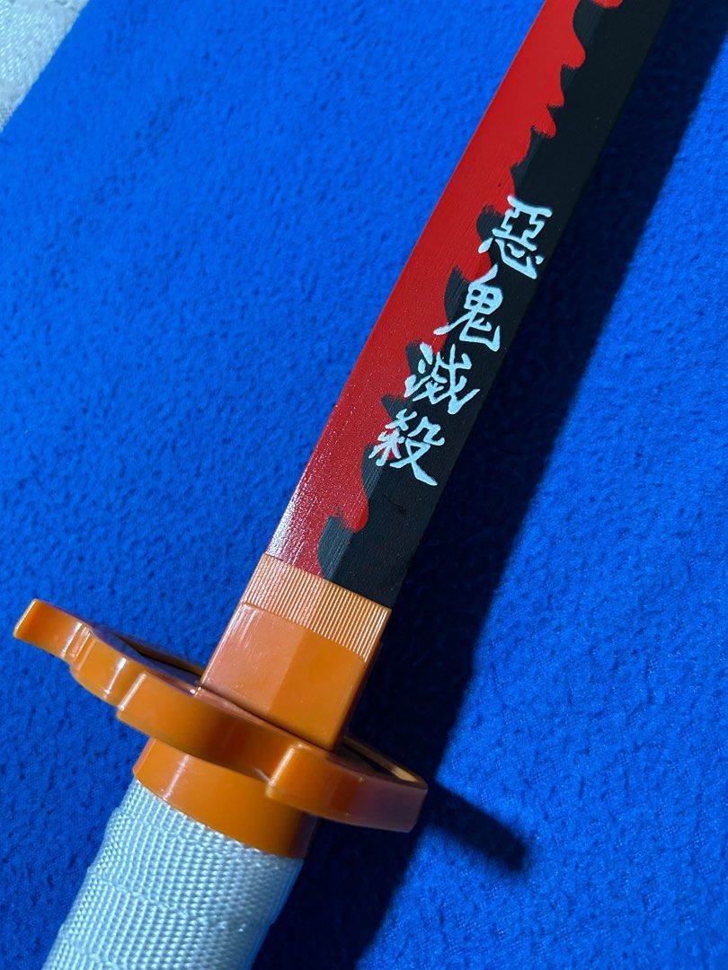 Wooden Kyojuro Rengoku Display Nichirin Blade, Hobbies & Toys, Toys ...