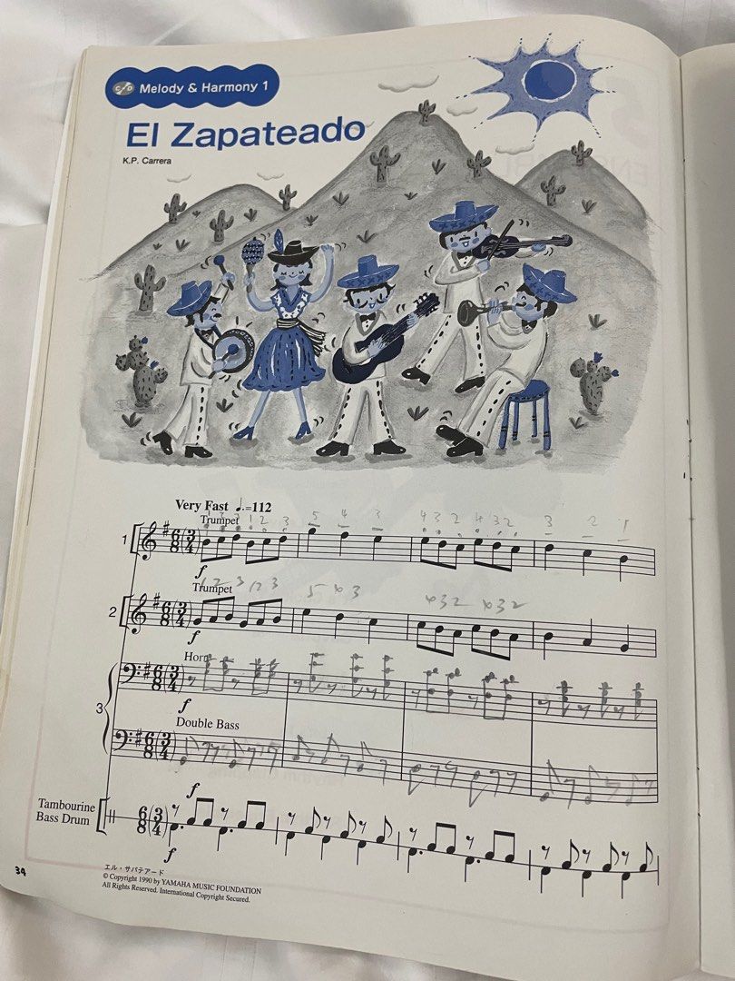 Yamaha Solfege and Ensemble music book, Hobbies & Toys, Music & Media ...