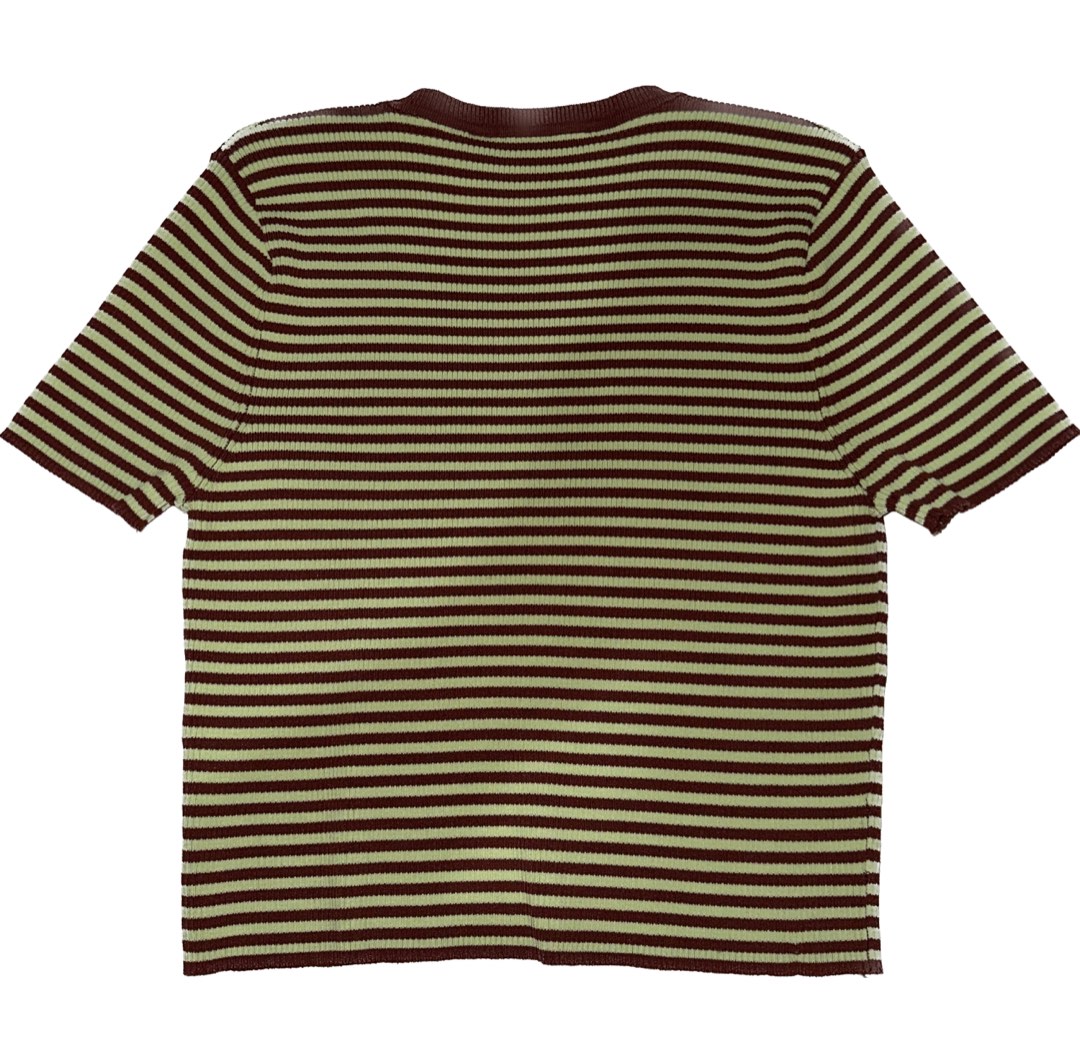 Zara pattern cropped top, Women's Fashion, Tops, Shirts on Carousell