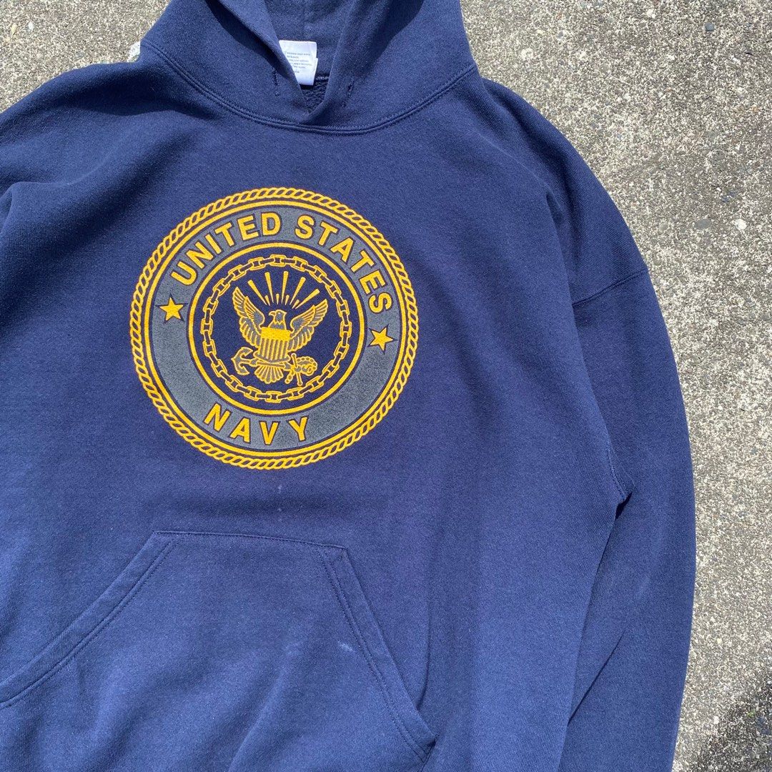1990s Soffe United States Navy Reflective Pullover Hoodie, Men's ...