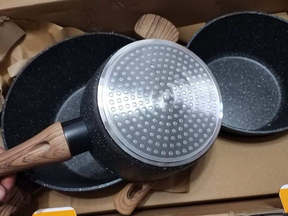 3-piece Anko Wood Look Cookware Set, Furniture & Home Living ...