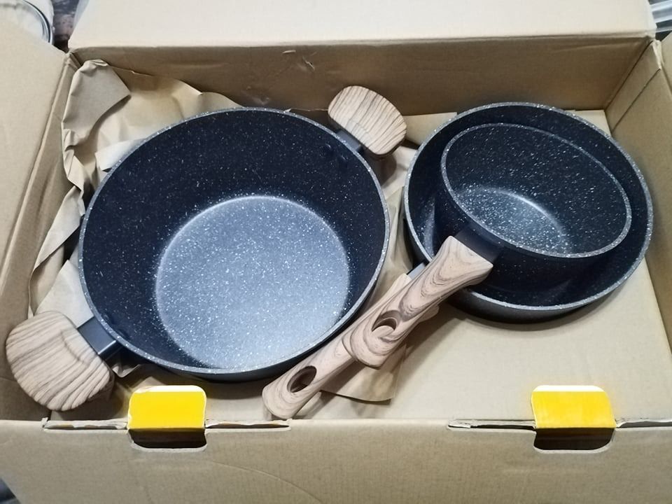 3-piece Anko Wood Look Cookware Set, Furniture & Home Living ...