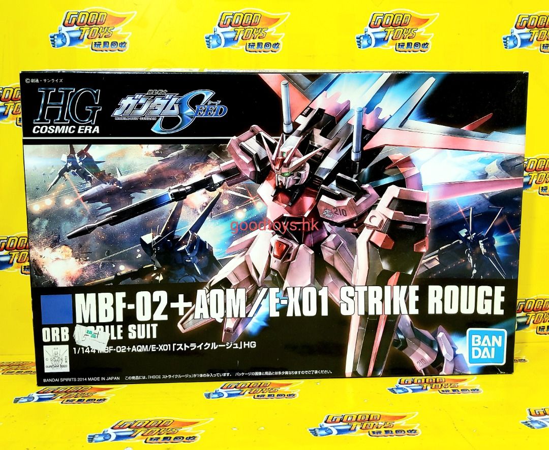全新未砌 模型 BANDAI 高達 GUNDAM SEED 1/144 HG 模型 NO.176 MBF-02+AQM/E-X01 STRIKE ROUGE, 興趣及遊戲, 玩具 & 遊戲類 ...