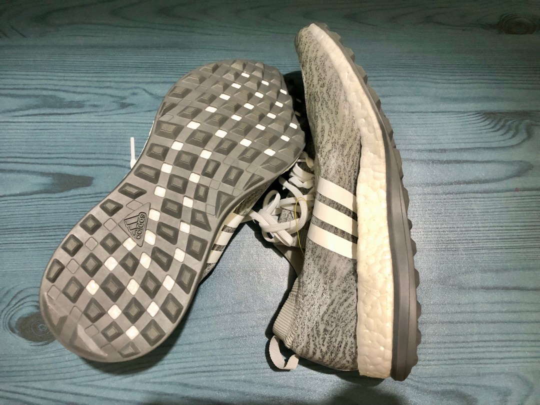Adidas Pure Boost Gray, Women's Fashion, Footwear, Sneakers on Carousell