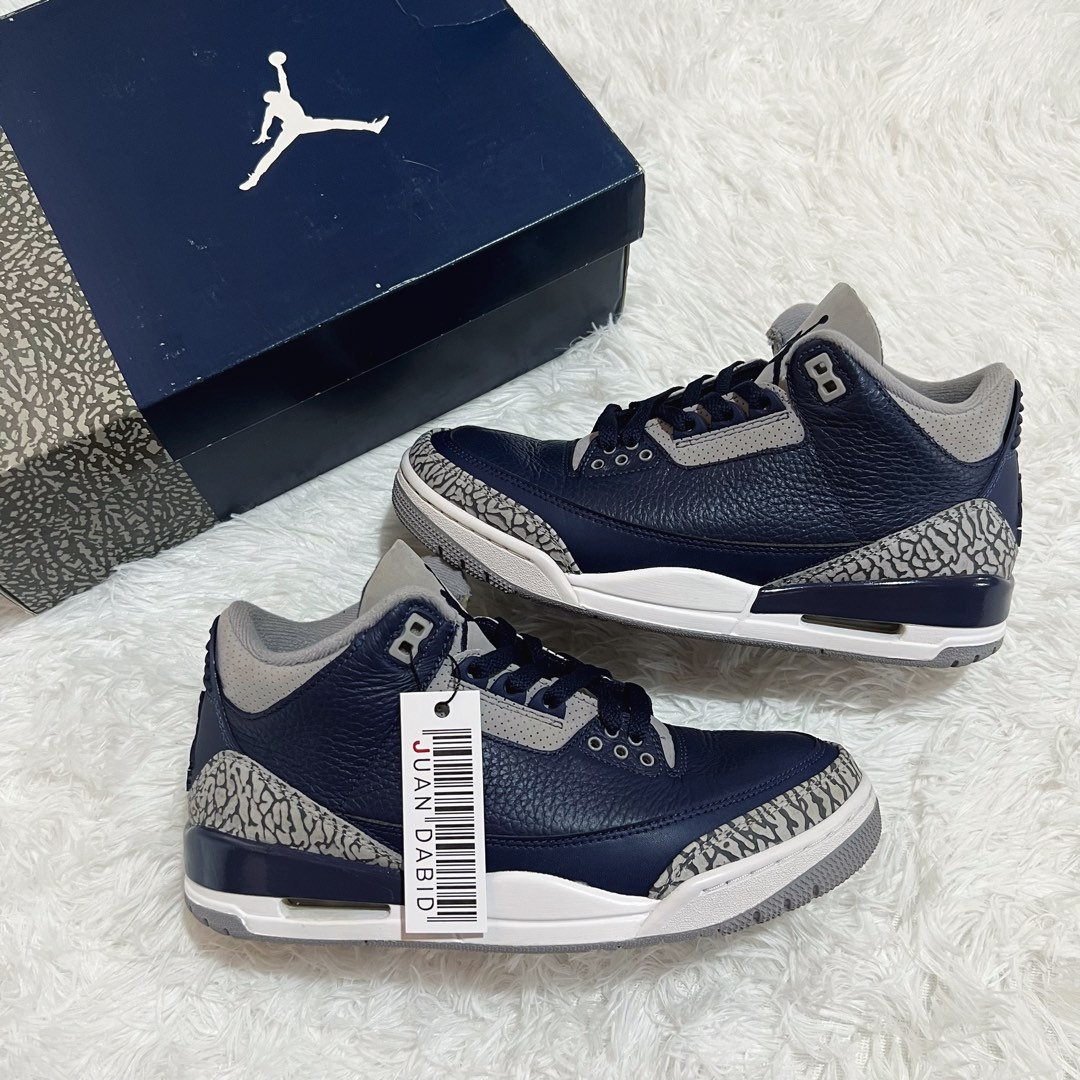 AIR JORDAN 3 GEORGETOWN, Men's Fashion, Footwear, Sneakers on Carousell