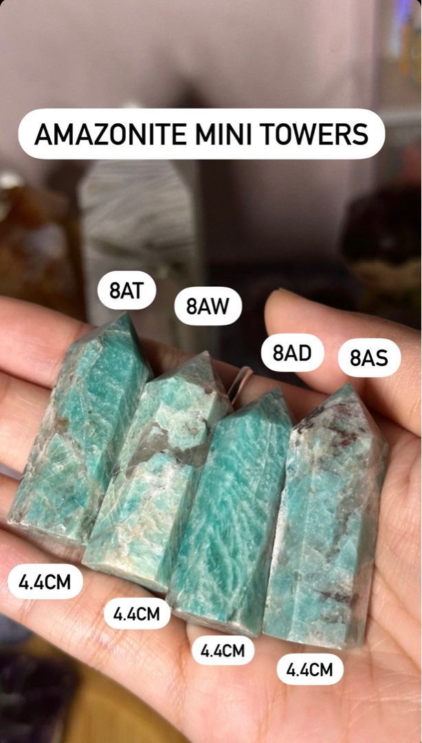 Amazonite Mini Towers, Women's Fashion, Jewelry & Organisers, Precious Stones on Carousell