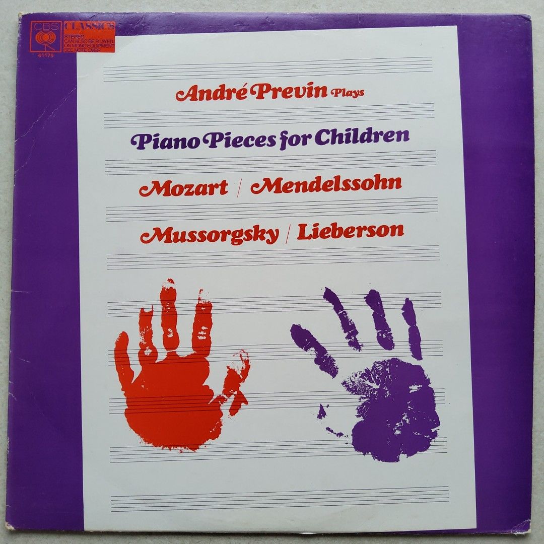 Andre Previn plays Piano Pieces for Children Mozart Variations "Twinkle ...