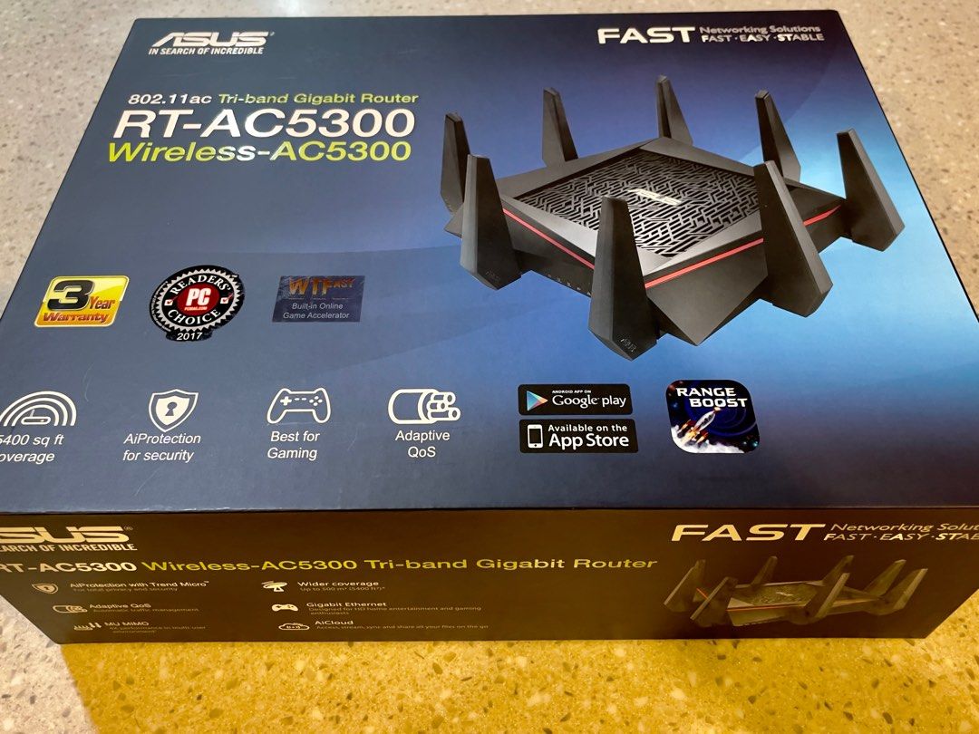 ASUS RT-AC5300 Tri-band Gigabit Router, Computers & Tech, Parts ...