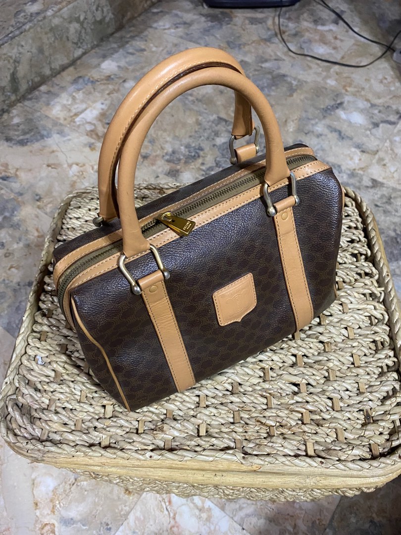 AUTHENTIC CELINE MACADAM BOSTON BAG, Luxury, Bags & Wallets on Carousell