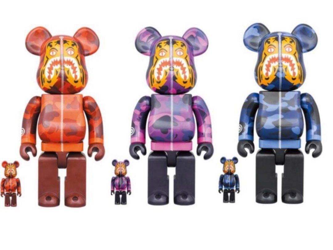 Bearbrick Bape Tiger Camo 400% + 100%, Hobbies & Toys, Toys & Games on ...