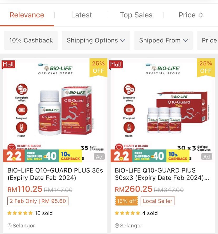 Bio-life q10 guard plus, Health & Nutrition, Health Supplements ...