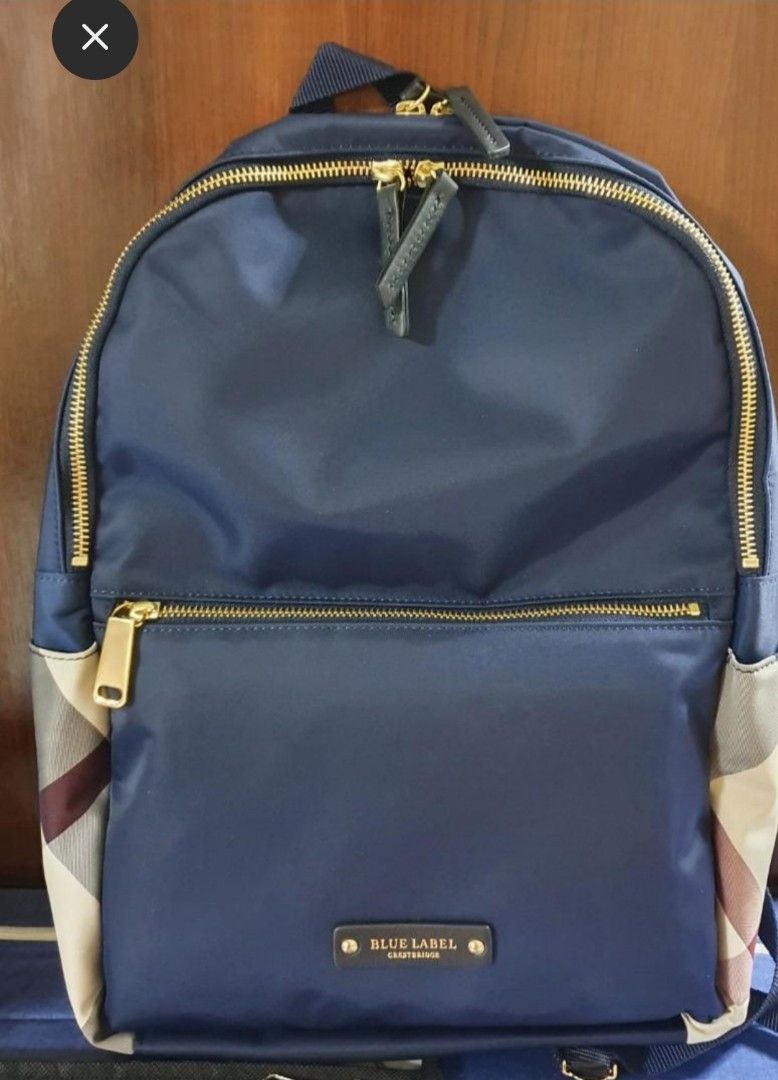 Brand new Authentic Blue Label Crestbridge Backpack Haversack (Blue ...