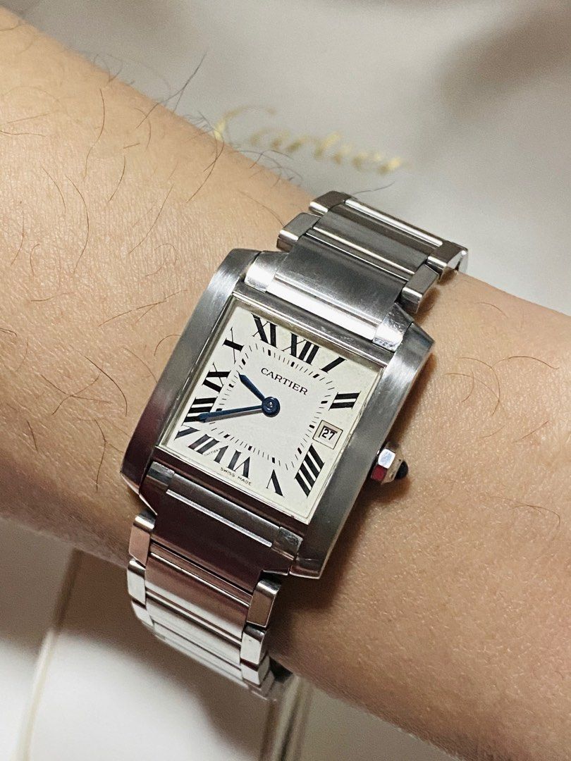 Cartier tank Mens, Luxury, Watches on Carousell