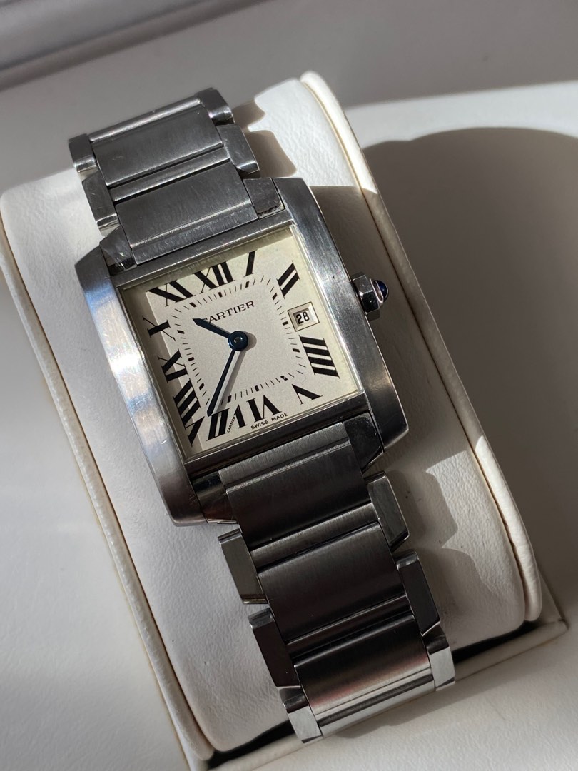 Cartier tank Mens, Luxury, Watches on Carousell