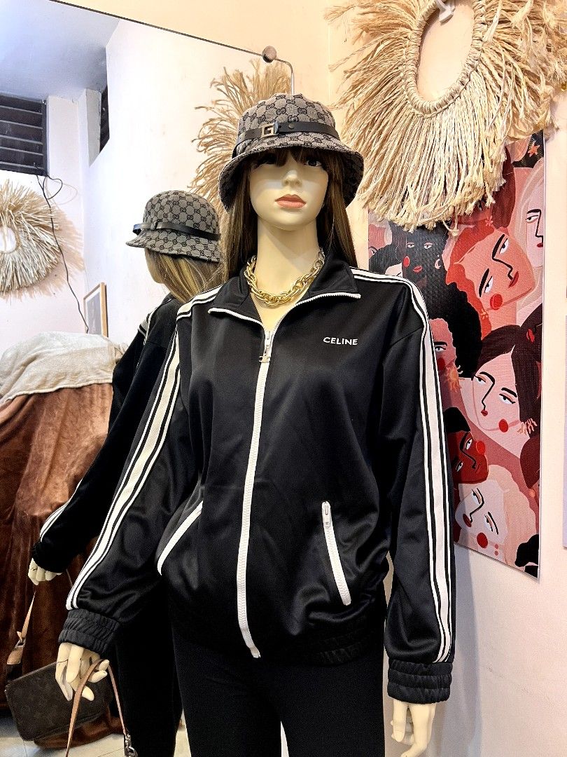 CELINE ZIP UP HOODIE JACKET BLACK, Luxury, Apparel on Carousell