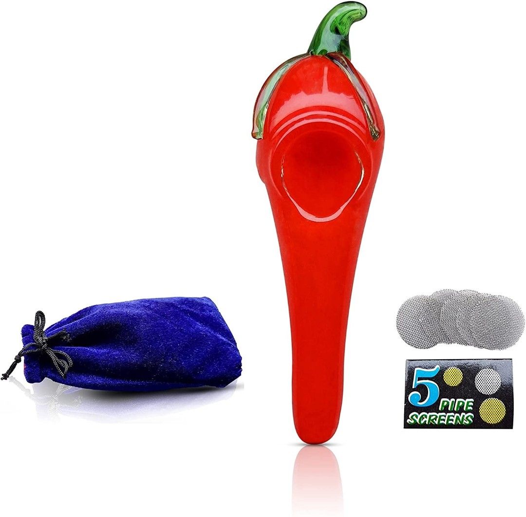 Chili Pepper Glass Smoking Pipe, Hobbies & Toys, Stationary & Craft ...