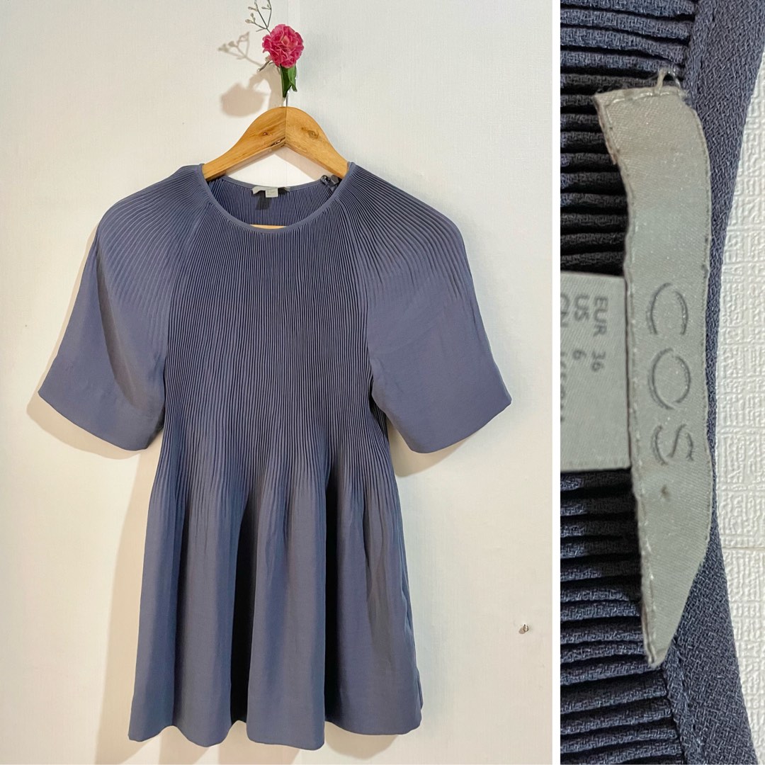 Cos pleated drape top, Women's Fashion, Tops, Blouses on Carousell