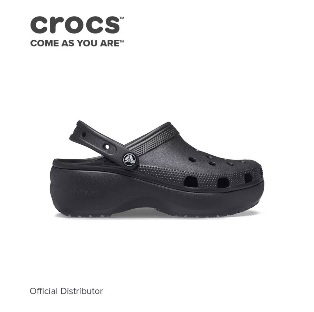 Crocs Classic Platform Clog in Black W8, Women's Fashion, Footwear ...